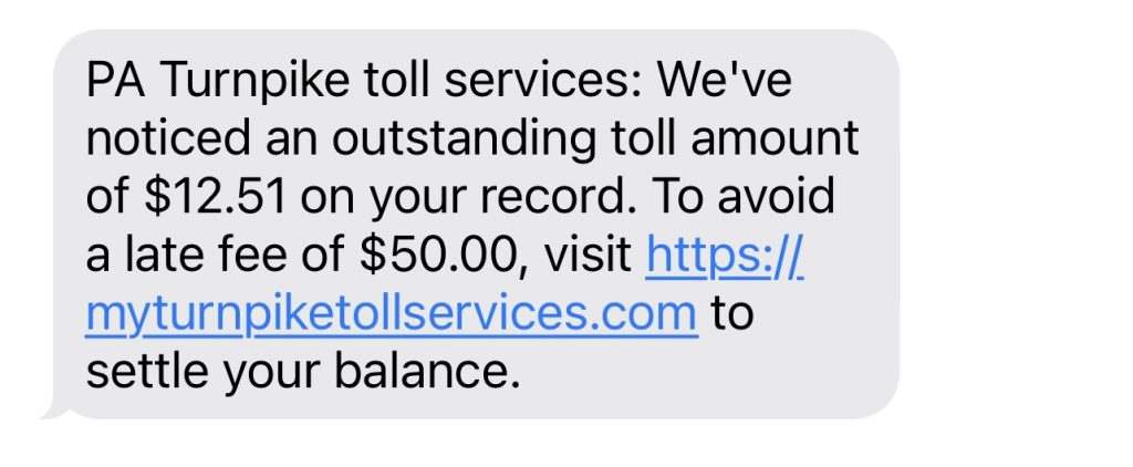 Southwestern Pennsylvania targeted in Turnpike text message scam ...